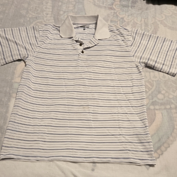 Pebble Beach | Shirts | Pebble Beach White And Blue Polo Shirt Casual ...